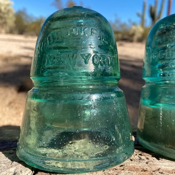 Glass Telephone Pole Insulators Antique Glass Insulators On Wooden